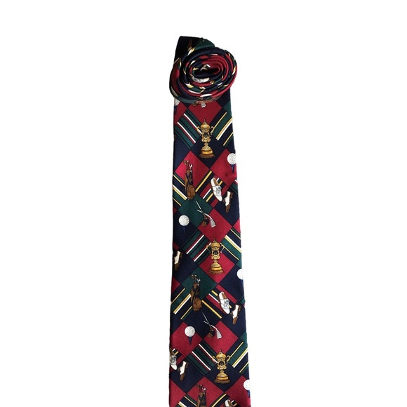 Faconnable | Accessories | Faconnable Men Silk Neck Tie Golf Sport ...